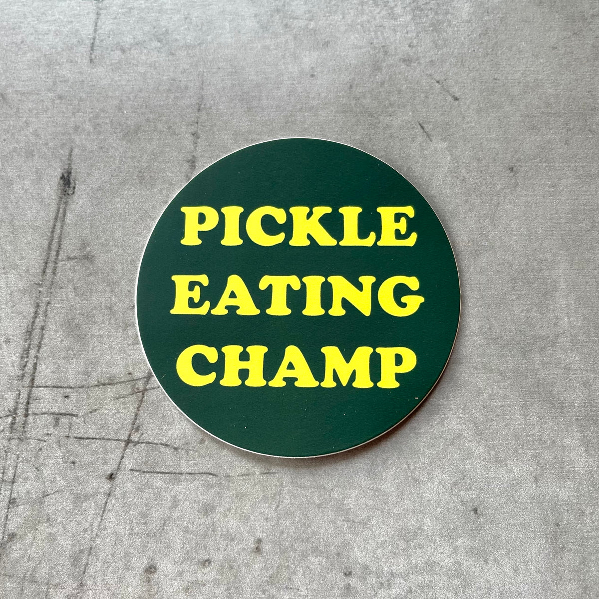 Pickle eating champ Sticker – The Silver Spider