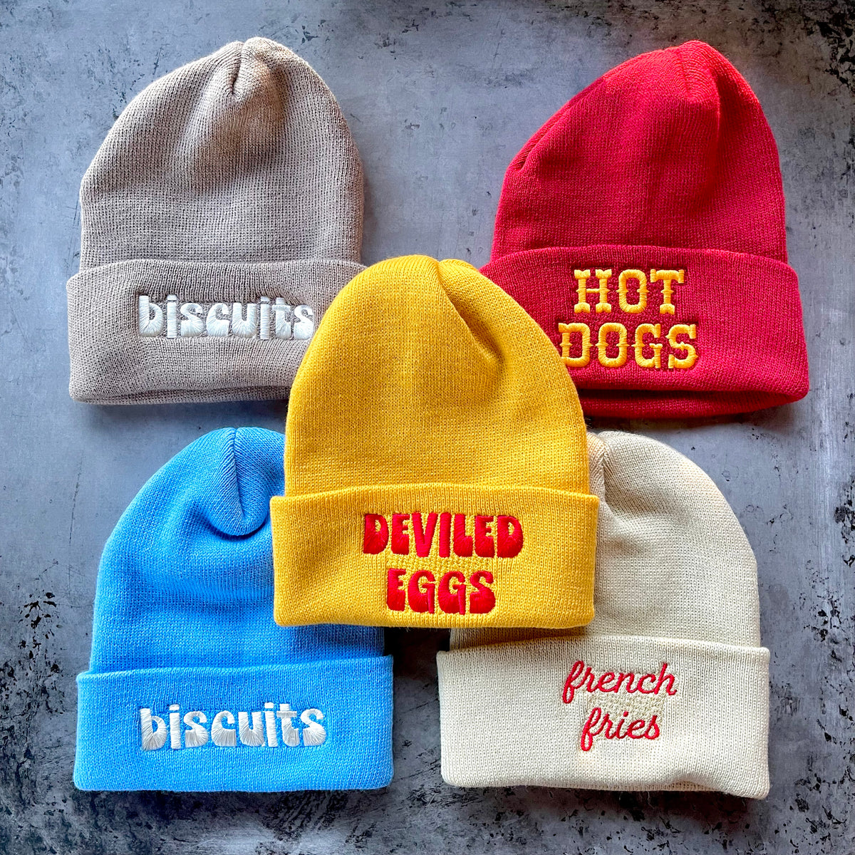 Deviled Eggs foodie Beanie // made in the USA – The Silver Spider