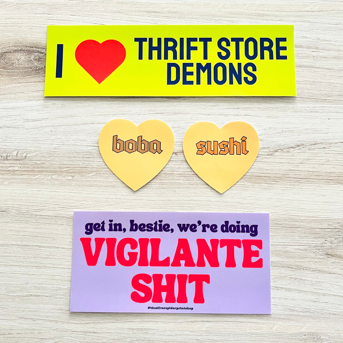 Boba Heart Sticker – The Silver Spider