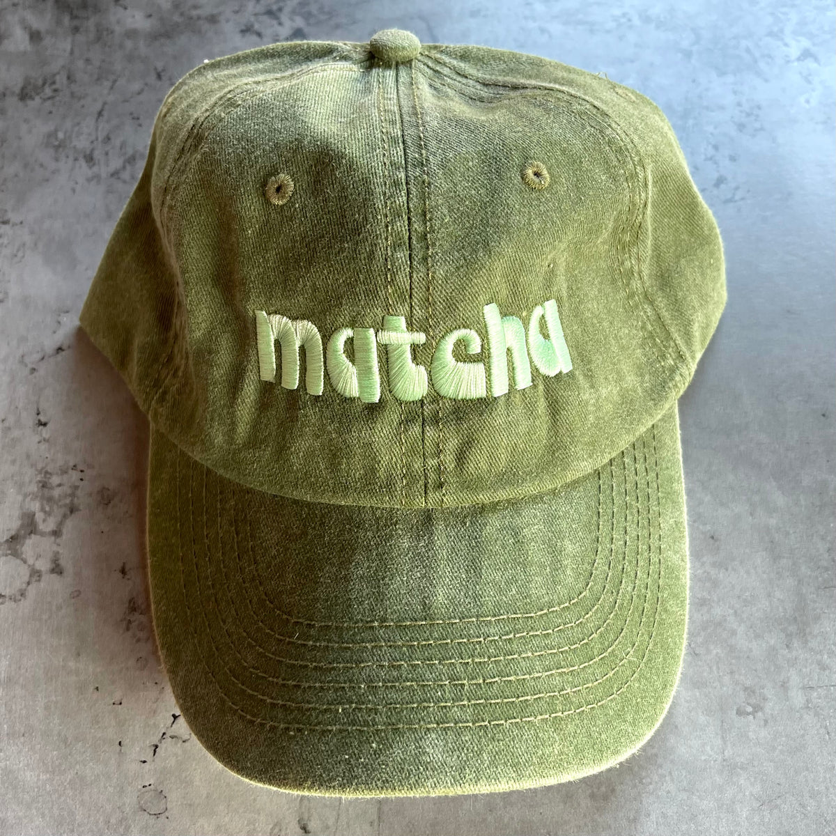 Matcha Dad Hat – The Silver Spider