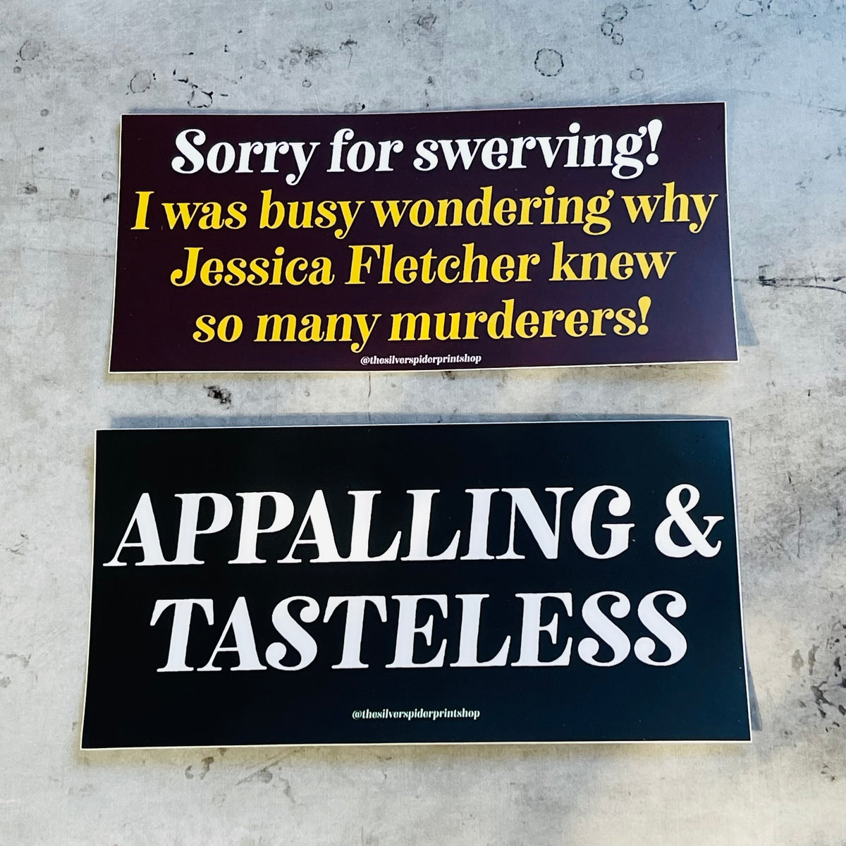 Jessica Fletcher Bumper Sticker – The Silver Spider