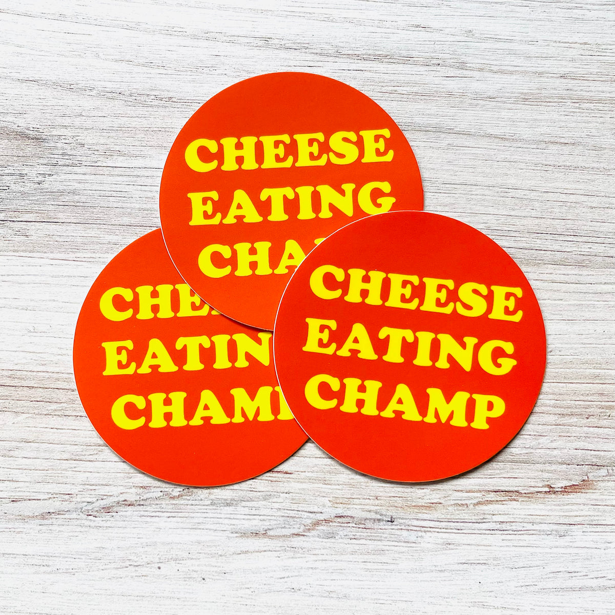 Cheese eating champ Sticker – The Silver Spider