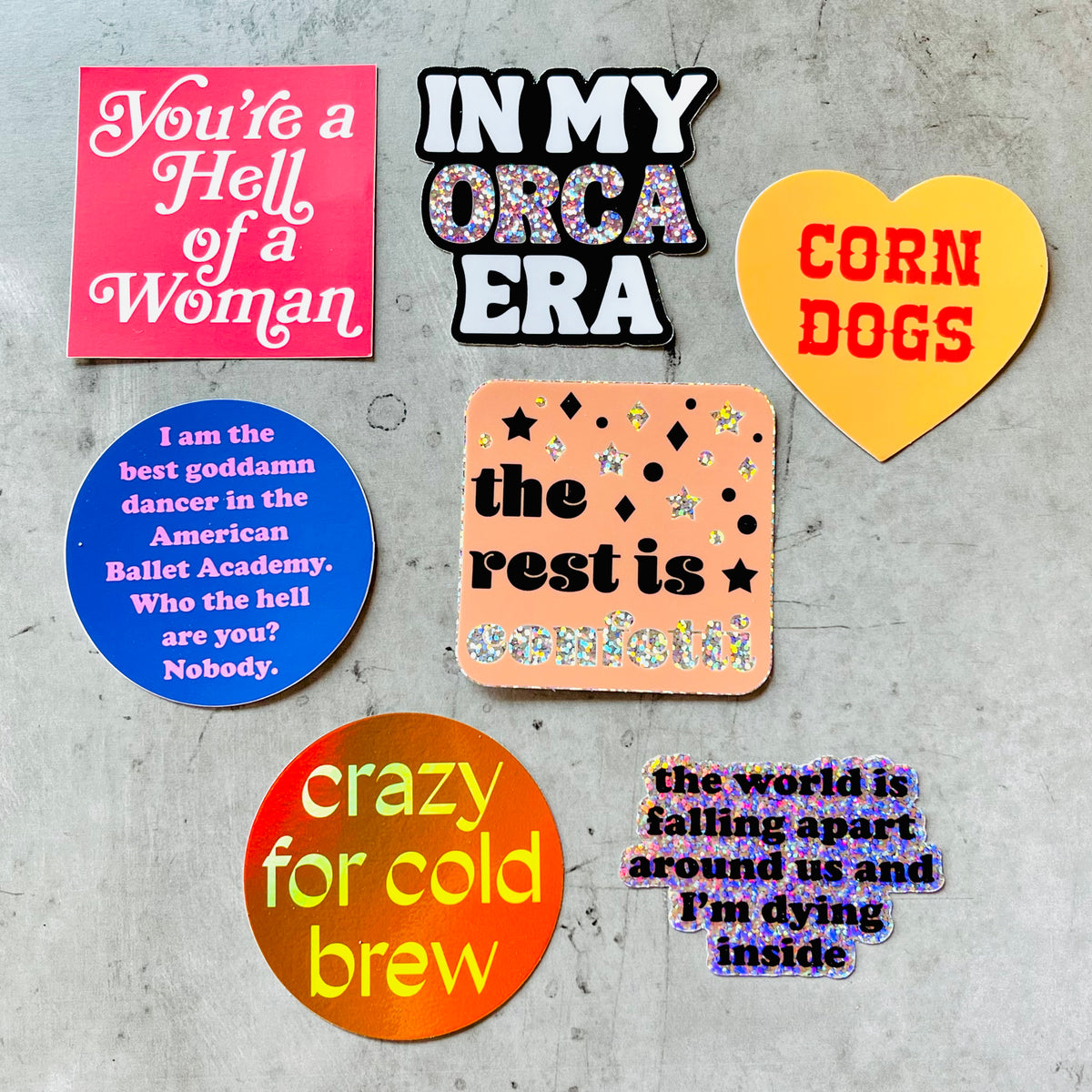 In my orca era // glitter Sticker – The Silver Spider
