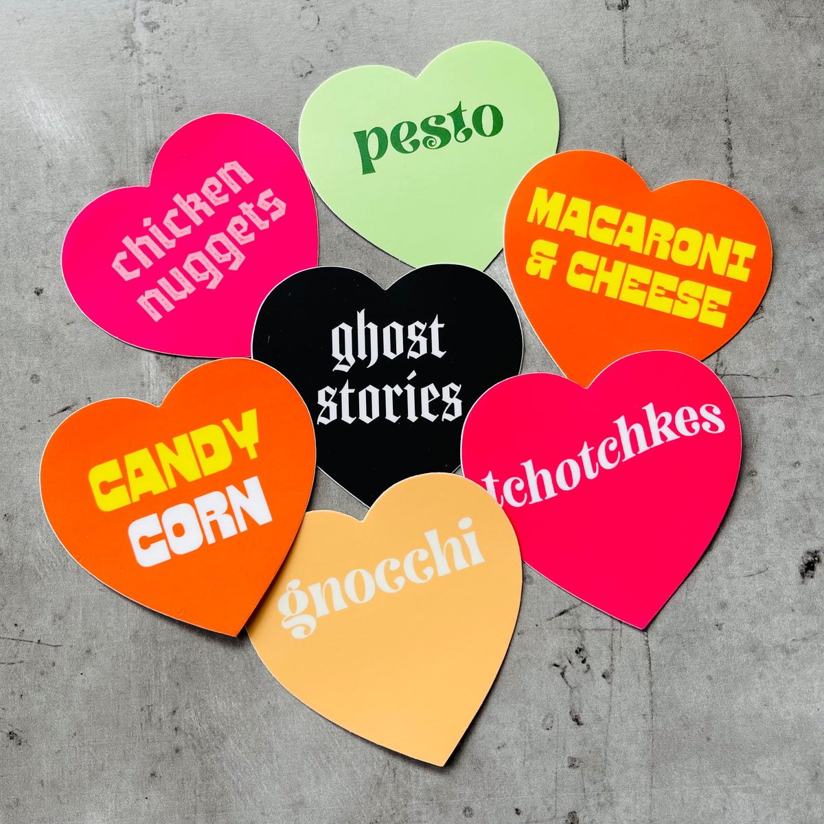 Candy corn 3” Heart Sticker – The Silver Spider