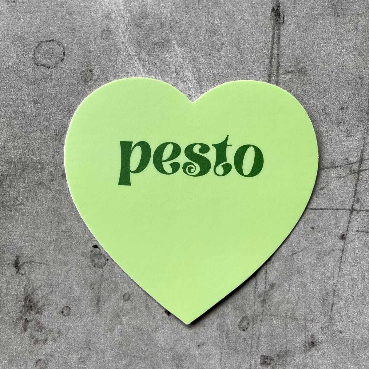 Pesto 3” Sticker – The Silver Spider